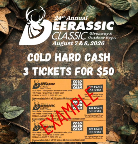 2026 Cold Hard Cash Tickets (3 for $50) | Deerassic Classic Giveaway ...